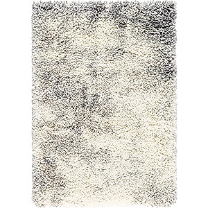 Rugs.com Soft Touch Shag Collection Area Rug – 2x3 Pebble Gray Shag Rug Perfect for Entryways, Kitchens, Breakfast Nooks, Accent Pieces