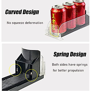 Soda Can Organizer, Fridge Organizer, Self-Pushing Soda Can Organizer, Drink Organizer for Refrigerator, Cabinet, Pantry Convenience stores(3 Rows,12"D)