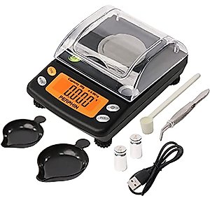 Milligram Scale 50g by 0.001g, Mg Scale USB, Digital Powder Scale, Large LCD Display, Mg Scale for Powders, 6 Weighing Units, Precision Milligram Scale for Reloading Capsule Supplement Medicine