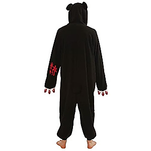 SAZAC Gloomy Bear Kigurumi - Onesie Jumpsuit Halloween Costume (Black)