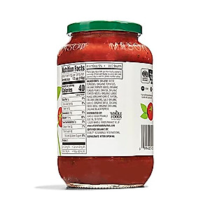365 by Whole Foods Market, Organic Fat Free Marinara Pasta Sauce, 25 Ounce