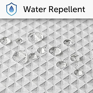 Creative Scents Fabric White Shower Curtain for Bathroom - Spa, Hotel Luxury Matt Waffle Weave Square Design, Water Repellent, 230 GSM Weighty Cloth, 72" x 72" for Decorative Bathroom Curtains