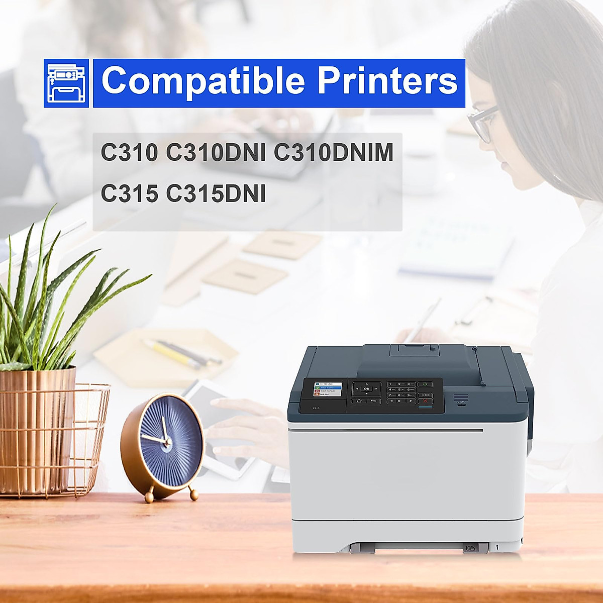 Remanufactured C310 C315 Toner Cartridge Replacement for Xerox 006R04356 006R04357 006R04358 006R04359 for Xerox C310 C315 Printer（Black,Cyan,Magenta,Yellow）