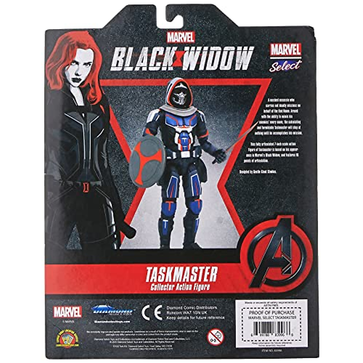 Diamond Select Toys Marvel Select Black Widow Movie Taskmaster Action Figure, Multicolor