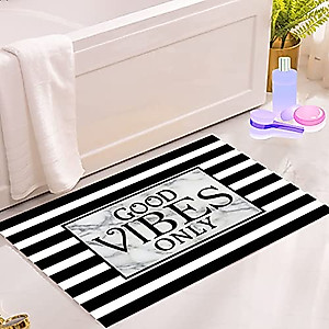 Funny Doormat,Good Vibes Only Door Mat,Garden Outdoor Indoor Entrance Mat Anti-Slip Rubber Front Door Kitchen Home Backing Doormat
