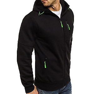 Brnmxoke Friday Balck Deals 2023 Men's Hoodies Zip Up Lightweight Casual Sweatshirts Jackets Long Sleeve Sport Outdoor Pockets Hoodie Trendy Clothes Sudadera Con Capucha para Hombre