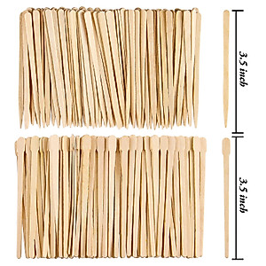Aneco 800 Pieces Wood Wax Applicator Sticks Wax Spatulas Small Wood Spatulas Applicator for Hair Eyebrow Removal, 2 Style