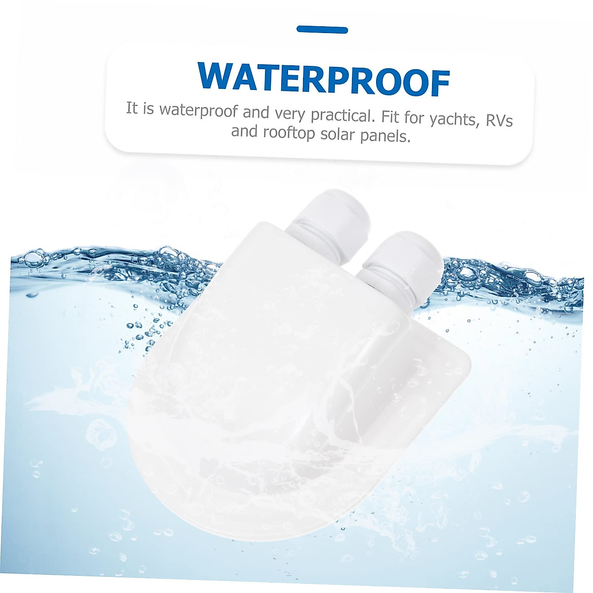 Yardwe 3pcs Dual Cable Entry Box Cable Gland Cable Entry Gland Holder Roof Wire Auto Wire Entry Gland Dual Holes Cable Entry Dual Hole Cable Entry Wire Cable Rv White Wiring Abs