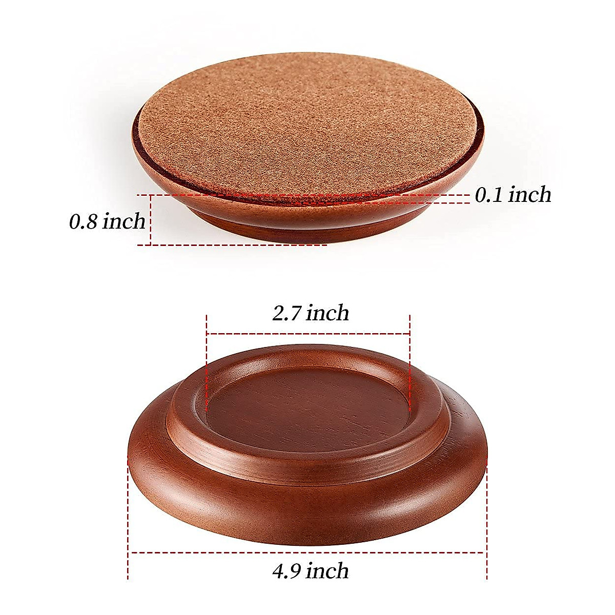 Grand Piano Caster Cups, Piano Casters Floor Protectors Piano Leg Coasters for Grand Piano Hardwood Floors with Nonslip Felts
