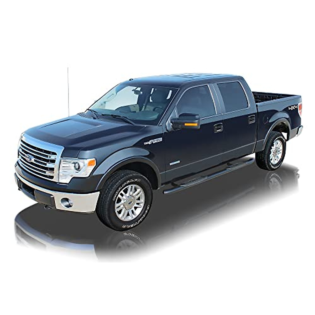 Raptor Series Nerf Bars Side Steps 4in Oval Black Curved for 07-21 Tundra Double Cab