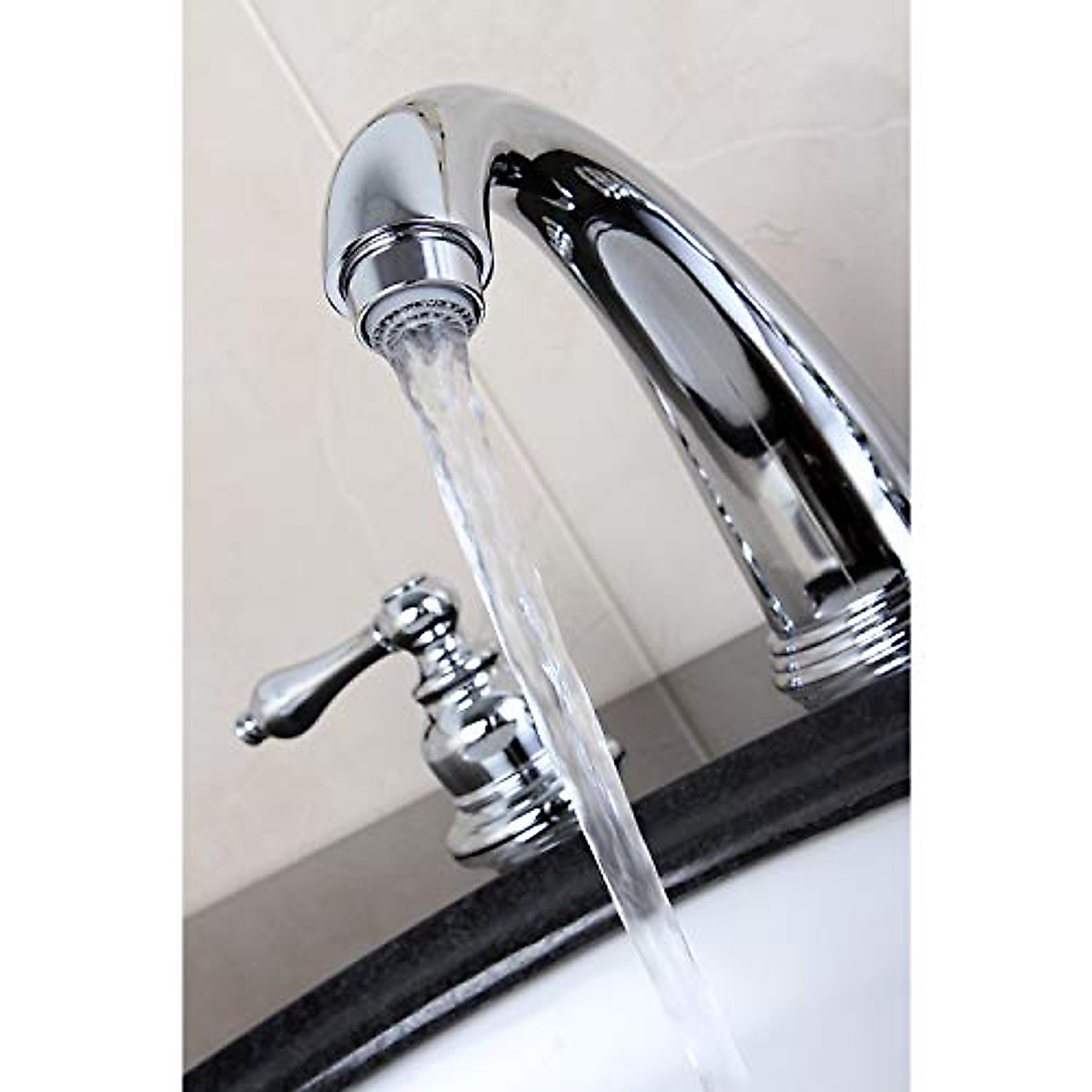 Kingston Brass KB981AL Victorian Widespread Lavatory Faucet with Pop-Up, 5-1/4-Inch, Polished Chrome