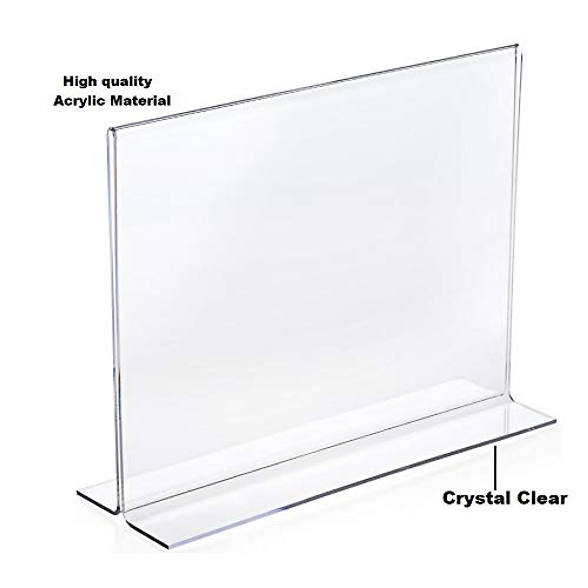 1InTheOffice Acrylic Stand-Up Horizontal Sign Holder 8.5x11"6 Pack"