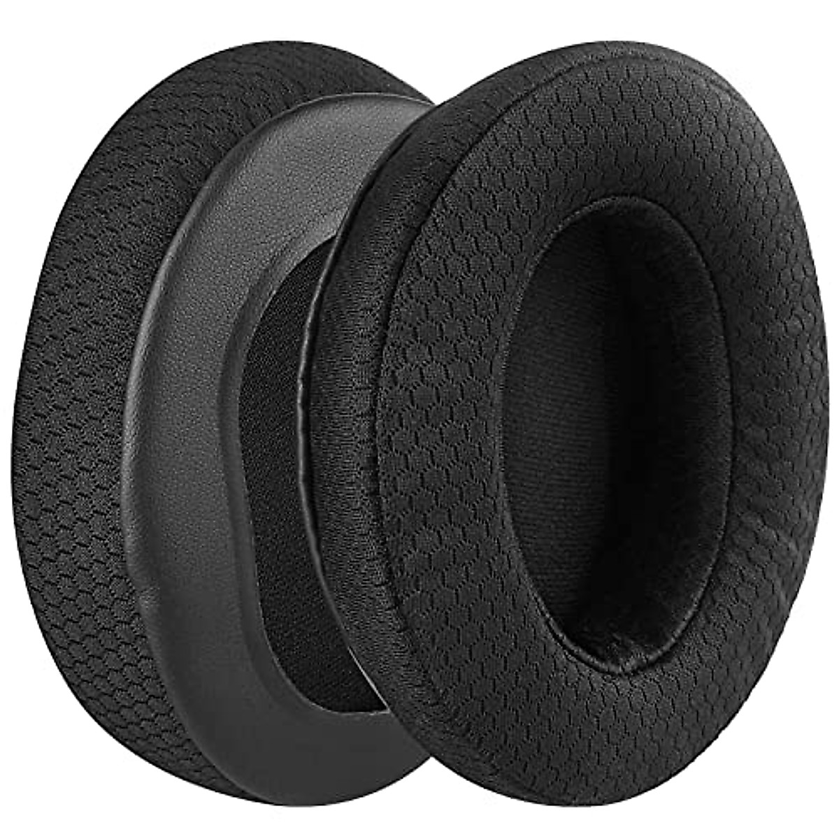 Geekria PRO Extra Thick Mesh Fabric Replacement Ear Pads for Sony WH-CH700N, WH-CH710N, WH-CH720N Headphones Ear Cushions, Ear Cups Cover Repair Parts (Black)