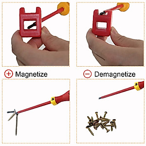 Insulated Screwdriver Set KUNTICA 1000V Insulated Electrician Screwdriver Magnetic 4 Slotted and 3 Phillips Head Tips Screwdriver Non-Slip, 9 Piece