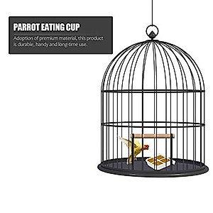 balacoo 4pcs Plastic Birdcage Bird Feeder Food Dish Cage Parakeet Food Bowl Parrot Feeders Water Bowls Cockatiel Drinking Bowls for Parrot Parakeet Cockatiel Bird