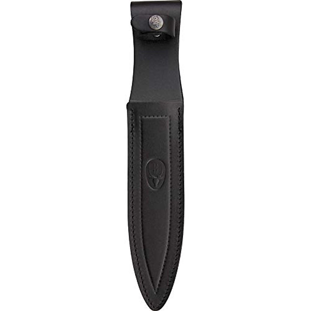 MUELA 95-191 7-5/8" Fixed Blade Hunting Knife with Leather Sheath, Stainless Steel