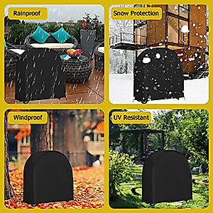 Aucovely 1PCS Outdoor Industrial Fan Cover Waterproof Dustproof 42" Fan Cover Protective Cover Fan Accessories Fan Guard Blower Cover (47x21.5x46 inch)