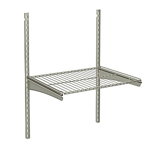 ClosetMaid ShelfTrack Hardware Kit for Add-On Drawer, Drawer Frame Hardware, Nickel Finish