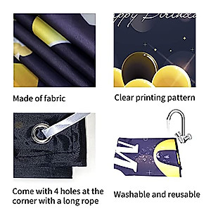 Dill-Dall Happy 30th Birthday Door Cover Banner, Talk 30 to Me Sign, 30th Birthday Backdrop Banner, 30th Birthday Party Decorations (Black & Gold)