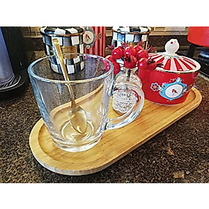 Clear Glass Coffee mugs, 11.5 Ounces- Glass Coffee Cups with Handle, Cappuccino, Espresso, Tea, Latte Cups, Cups for Drinking Hot Beverages, Large Capacity, 2 Pack (Clear)