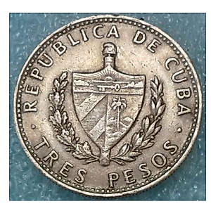 1995 CU THE ONE! THE ONLY! GENUINE CHE GUEVARA CUBA 3 PESO COIN (1995)! BUY 2 ALSO GET RARE 1990"3D" VARIETY (FIRST ISSUE!!) 3 PESOS Brilliant Uncirculated