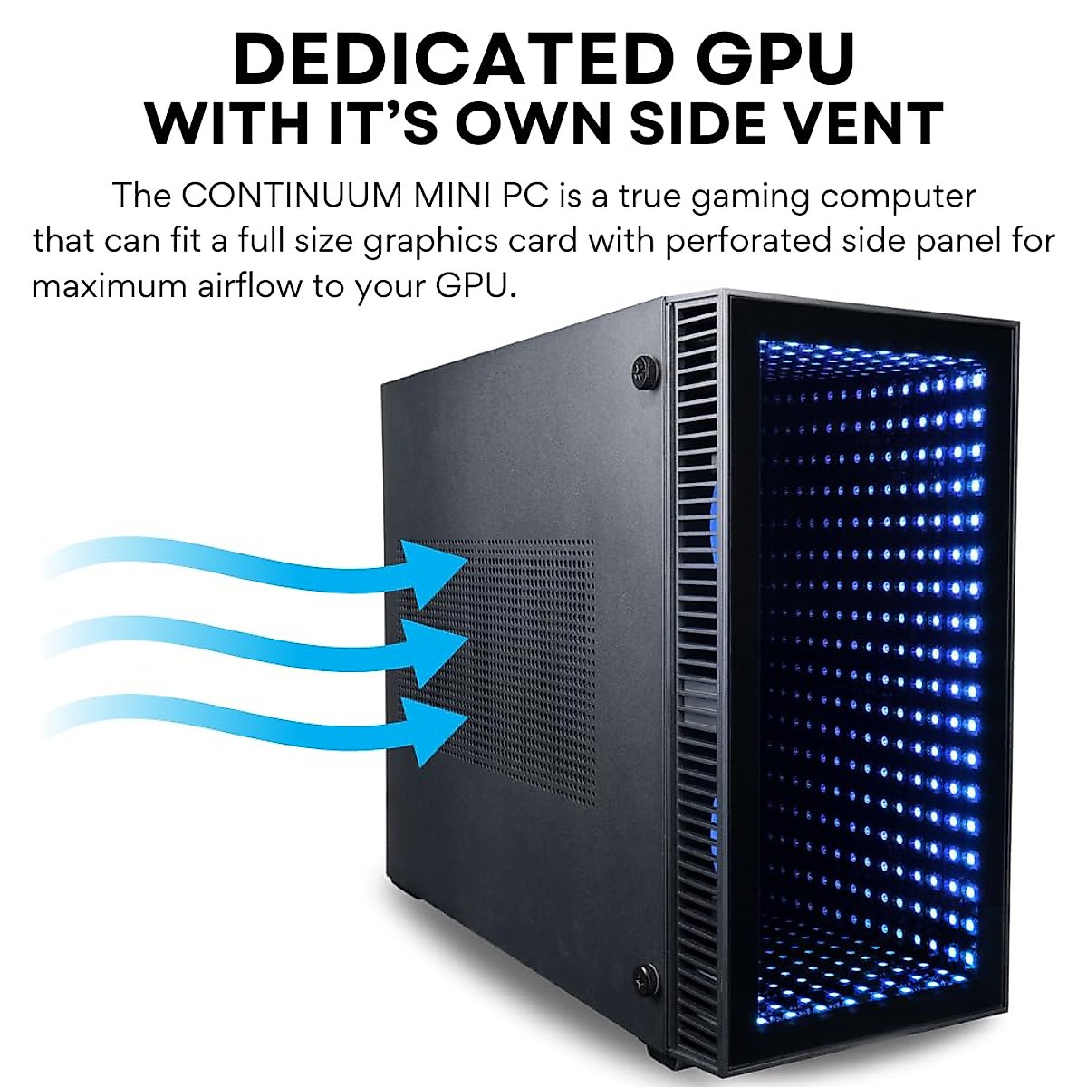 Empowered PC Continuum Mini Gaming Desktop - NVIDIA GeForce RTX 3070 (> 4060 Ti), Intel 12-Core i7-12700KF CPU, 32GB DDR5 RAM, 1TB NVMe SSD, WiFi 6, Windows 11 - Tiny Liquid Cooled RGB Gamer Computer