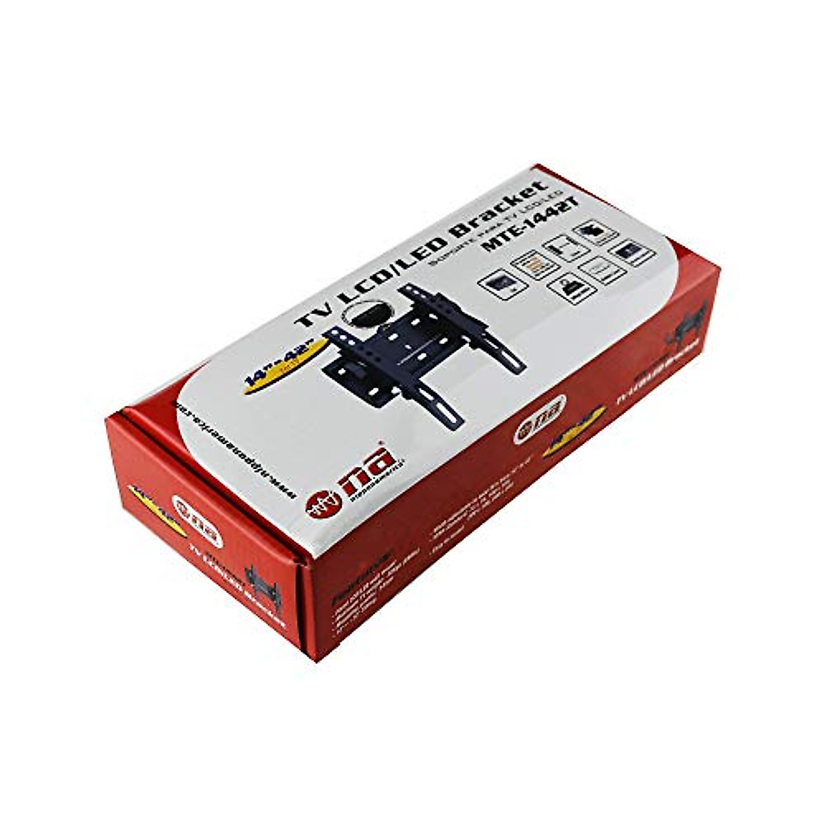 Nippon America MTE-1442T Fixed LCD/LED Adjustable Flat Screen TV Panel Wall Mount Bracket for 14 to 42 Inch Wide TVs for Television or Monitor