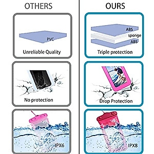 bsasurb 4 PCS/Pack Waterproof Phone Pouch, IPX8 Phone Waterproof Case Compatible for iPhone 13 Pro Max/12/11/XR/X,Galaxy S22/S21,Up to 8". Underwater Cell Phone Dry Bags for Vacation (4PCS/Pack)