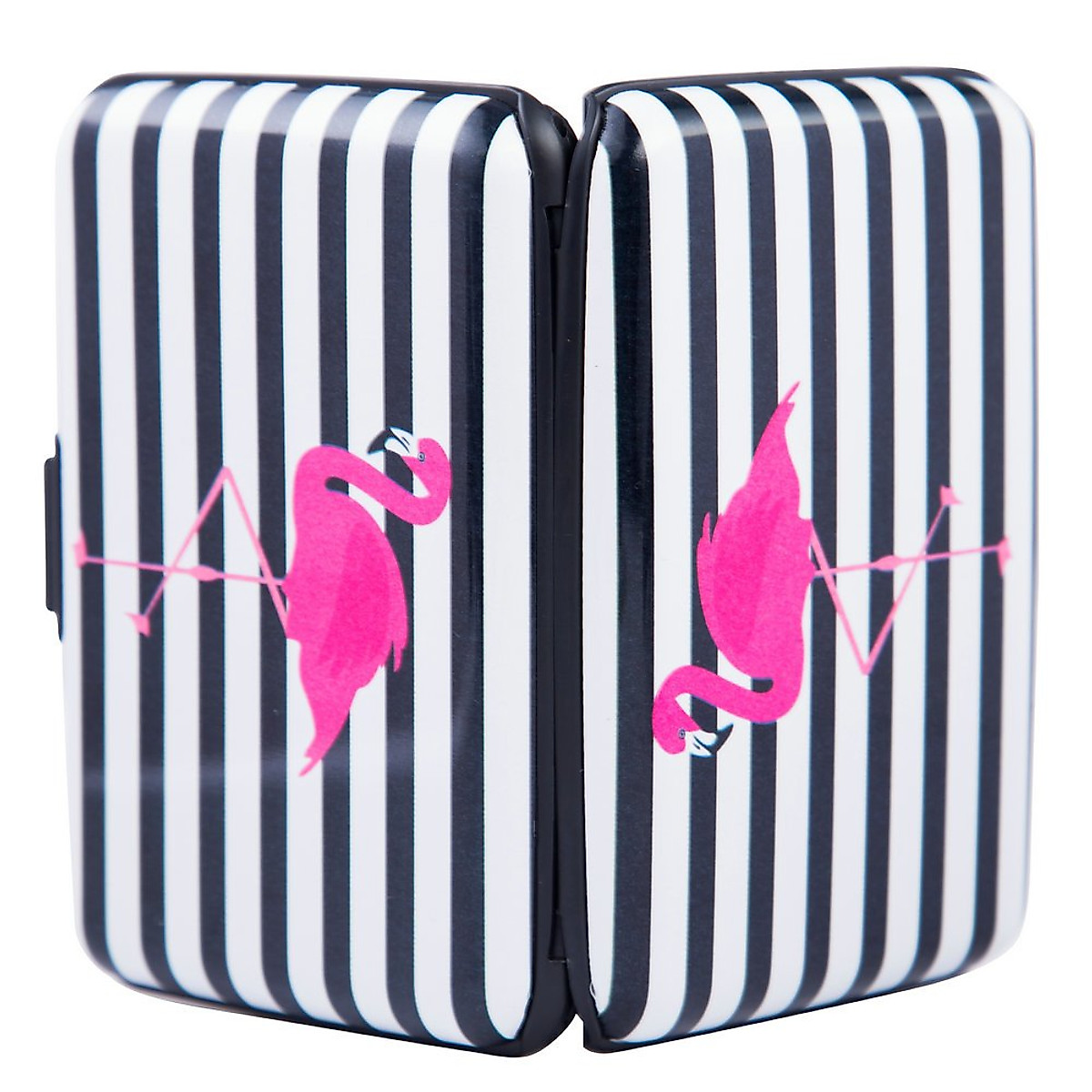 ELFISH Mini RFID Aluminum Wallet Credit Cards Holder Business Card Case Metal ID Case for Men Women (Crane)