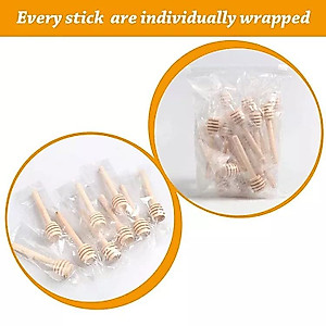 24 Pcs Honey Dipper Sticks, 3 inch Mini Wooden Honeycomb Stick (24 PCS)