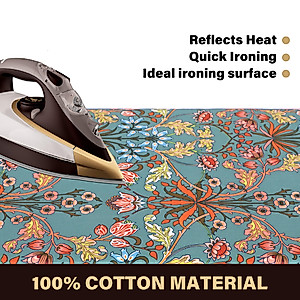 caius Easy Installation 15x54 Ironing Board Cover and Pad - Elastic Edge, Applicable Standard Size Iron Board Cover, Stain Resistant, Setup for Effortless Ironing Experience
