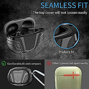 leQuiven Beats Studio Buds 2021 Case Cover with Keychain, Durable Shockproof Protective Case Compatible for New Beats Studio Buds True Wireless Noise Cancelling Earbuds, Earbuds Not Included (Black)