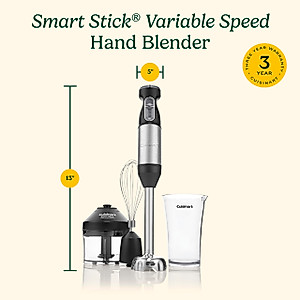 Cuisinart CSB-179 Smart Stick Variable Speed Hand Blender, Stainless Steel