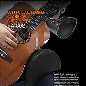 Guitar Cushion PU Leather Cover Built-in Sponge Contoured Guitar Bass Cushion Padded Support for Classical Acoustic Electric Guitar Players Guitarist Musical Instruments Accessories Tool