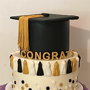 Graduation Mold Graduation Chocolate Candy Molds Graduation Cupcake Toppers Graduation Tassels Chocolate Candy Fondant Mold for Graduation Party Supplies