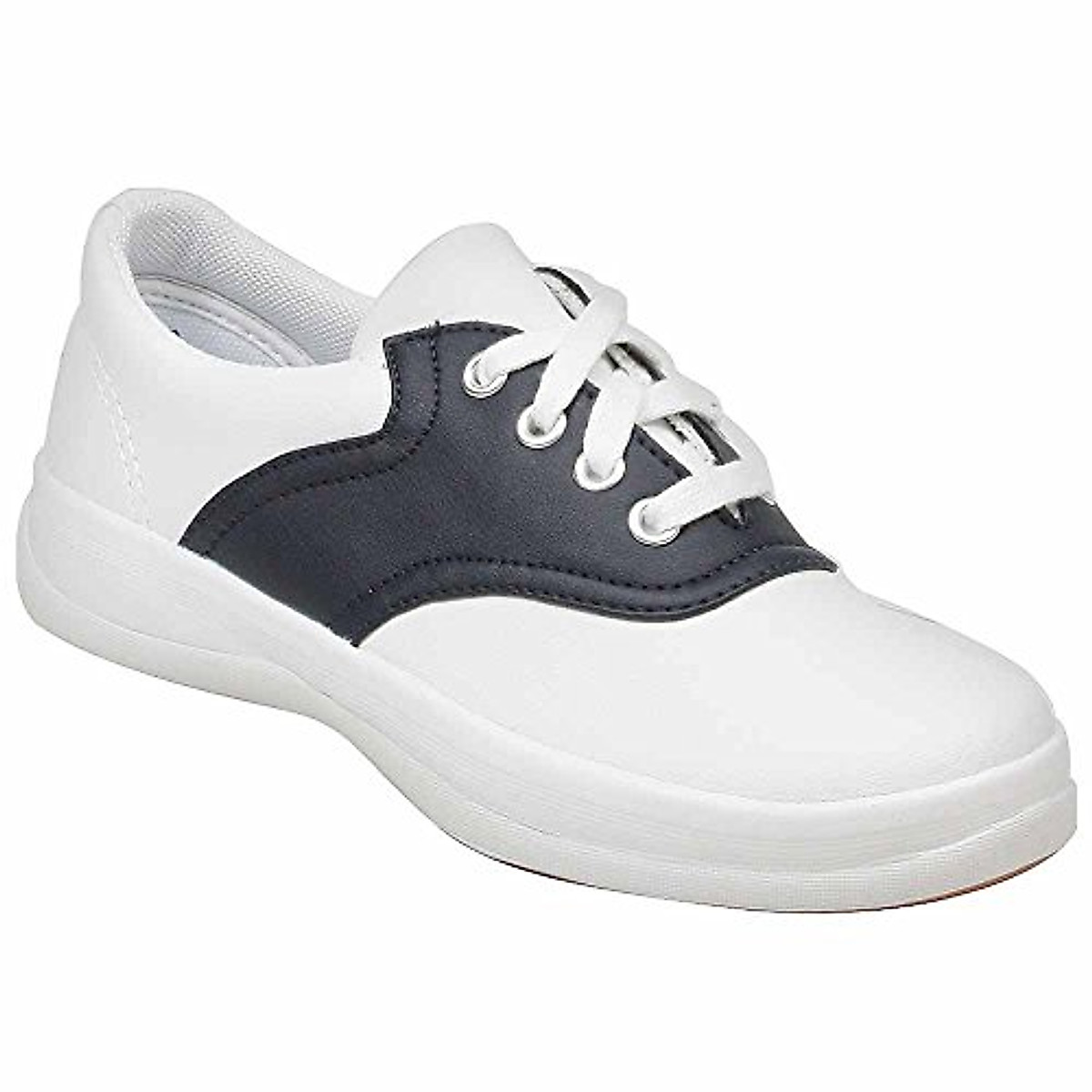 Keds girls School Days Ii Sneaker, White/Navy, 2 Big Kid US