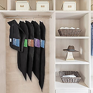 Zilink Garment Bag Suit Bags for Storage and Travel 43"/50" Suit Cover for Closet with ID Card Holder for Suit T-Shirt Coat Jacket Dresses (Set of 5)