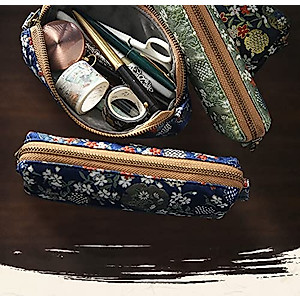 YEALGHAR Flower Pencil Case Aesthetic, Small Pencil Pouch Zipper Pouch, Slim Pen Case, Cute Travel Cosmetic Bag School Supplies for Girls Women