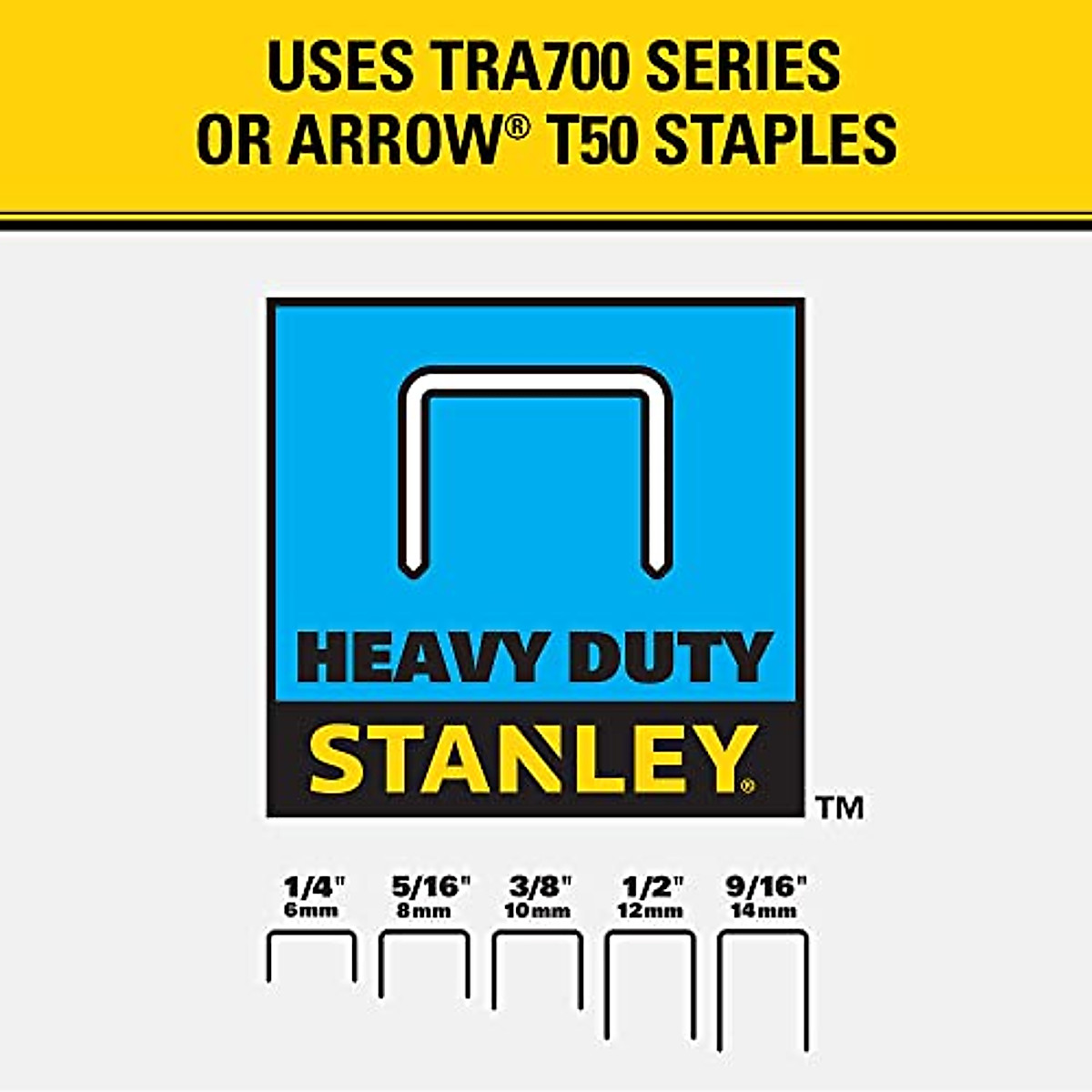 STANLEY Stapler Gun, Heavy Duty, Steel, 1/4-Inch to 9/16-Inch (TR110)
