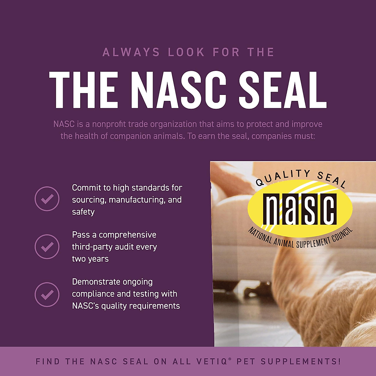 VetIQ Calming Support Supplement for Dogs, Calming Chews Help Manage Stress and Promote Relaxation, Anxiety Relief for Dogs, Made in The USA, 60 Count