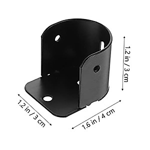 Zerodeko 20 Pcs Closet Flange Code Curtain Holders Shower Rod Holders Shelf Brackets Closet Rod End Supports Curtain Pole Holder Shower Curtain Pole Socket Shower Curtain Rod Bracket Guide