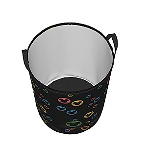 Cute Large Laundry Basket fit Cartoon Character R8 Durable Waterproof Portable with Handle for Bedroom Laundry Room collapsible laundry baskets Round Dirty Storage Clothes Basket Circular hampers - M