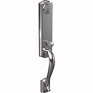 Schlage FCT58CAM716 Schlage FCT58-CAM Custom Camelot Keyed Entry Single Cylinder Half Plate Handleset - Exterior Only