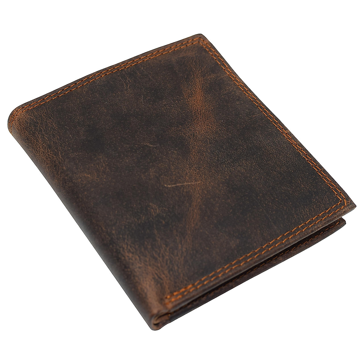 MARSHAL RFID Blocking Bifold Hipster Credit Card Wallet Premium Lambskin Leather (Vintage)