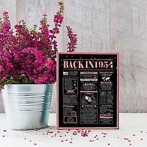 BGTCARDS 70th Birthday Card, 70th Birthday Decorations for Women, 70th Birthday Gifts for Mom, Jumbo Birthday Cards for 70 Year Old Aunt, Back in 1954 Birthday Card for Wife Sister Friend, Rose Gold