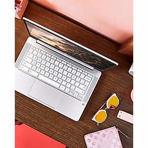 HP Chromebook 14 Laptop, Intel Celeron Processor, 4 GB RAM, 32 GB eMMC, 14” FHD (1920 x 1080) Chrome OS, Webcam & Dual Mics, Work, Entertainment, School, Long Battery Life (14a-na0170nr, 2021)