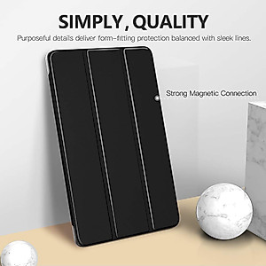 MoKo Case Fit Samsung Galaxy Tab S5e 2019, Ultra Thin Slim Shell Trifold Stand Cover with Frosted Back with Auto Wake and Sleep for Galaxy Tab S5e SM-T720/SM-T725 2019 Tablet - Black