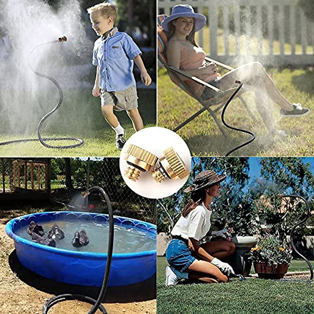 Flex Cobra Mist Stand,Water Mister Stand for Outside Patio,Outdoor Mist Sprinklers Hose Cooling System,Garden Plants Hummingbird Pool Greenhouse Backyard Personal Portable Misting (2m/78.74inches)