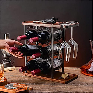 DOUBA Wine Bottle Rack Wrought Iron European Creative Wine Rack Wine Bottle Storage Rack Practical Ornaments
