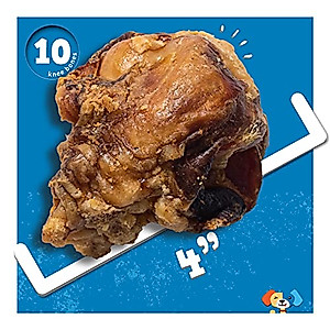 Jack&Pup Knee Bones Dog Treats - Premium Grade Roasted Dog Chew Bones (10 Pack) - Single Ingredient All Natural Gourmet Long Lasting Dog Bone- Savory Smoked Beef Flavor (10 Piece Pack)